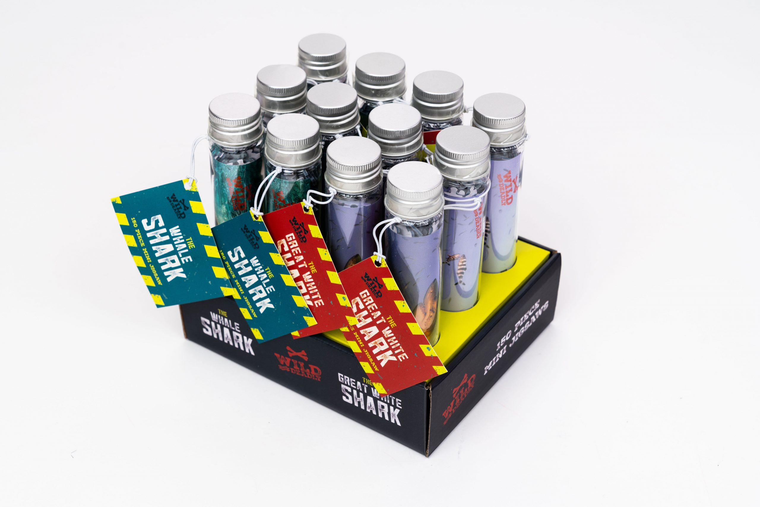 Shark Test Tube Jigsaw CDU (x 12) | Professor Puzzle